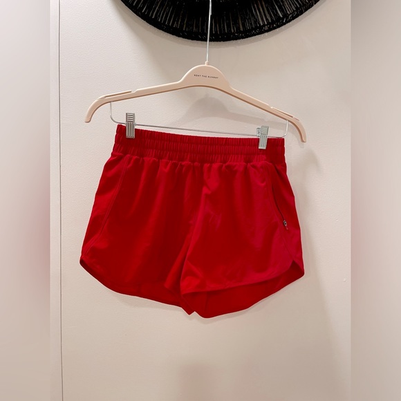 Shorts | Red High Rise Running Shorts Medium | Poshmark